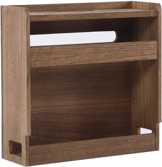 Wifi-Router Opbergdoos Houten Draadloze Router Organizer Rek Box Power ...