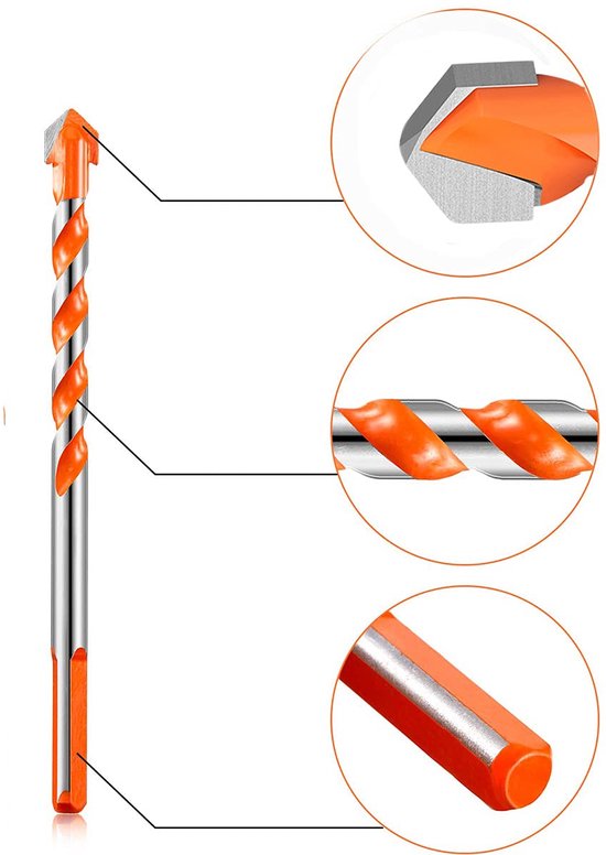 GOONSDS 4 Stks Betonboor Multifunctionele Cemented Carbide Boor Set ...