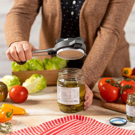 Deluxe Gripper dekselopener - grijs - handig en efficiënt - 1 stuk | bol