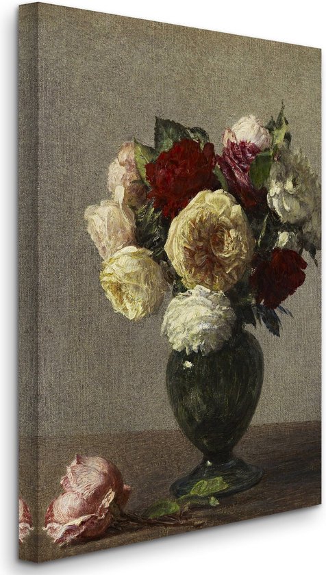 Henri-Jean-Theodore Fantin-Latour - Roses - Rozen (1888) - 3:2 | bol