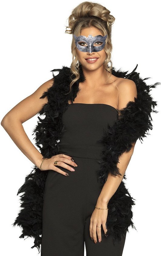 Carnaval gemaskerd bal verkleed set - Venetiaans gezicht masker zilver ...