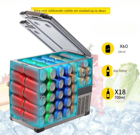Elektrische Frigobox - Draagbare Koelbox - 55L Koelkast - Koeler | bol