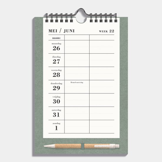 Hobbit - Duoplanner 2025-2026 - 1 week op 1 pagina - Weekkalender voor ...