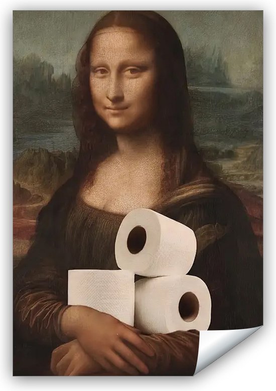 Mona Lisa WC-rol Poster - Toilet - WC - Badkamer - Kunst - Schilderij ...