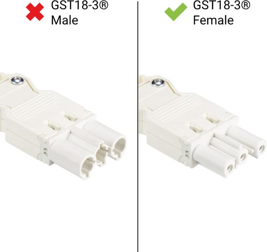 Wieland Aansluitsnoer - GST18-3® (v) naar Open Einde - 3G1,50mm² - 2,5 ...