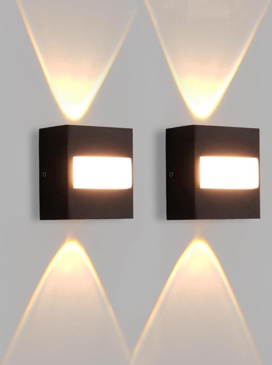 Moderne led-wandlampen - Warm licht - 2 stuks | bol