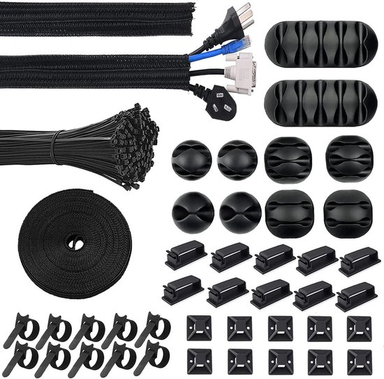 Cable Management Kabel Organizer - Kabelbinders en Organisatie - 142 ...
