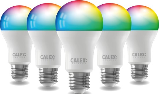 Calex Slimme Lamp - Kleurlamp set van 5 stuks - Wifi LED Verlichting - E27 - Smart... | bol
