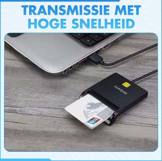 BeSparkz kaartlezer identiteitskaart belgie - eID Kaartlezer USB A & C ...