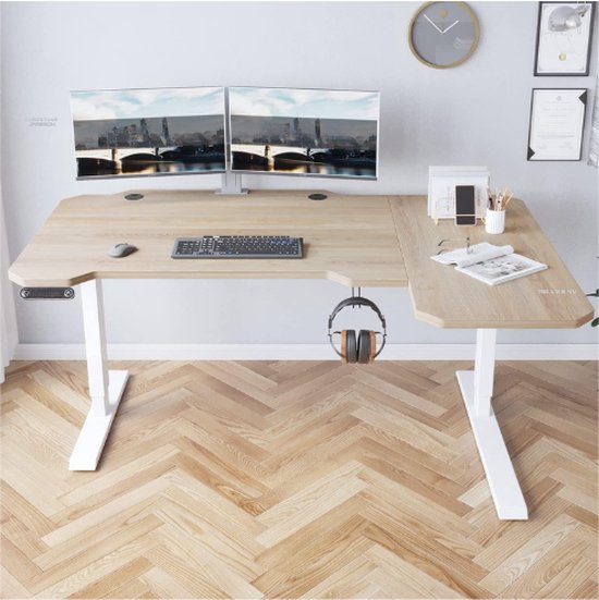 Bureau - In Hoogte Verstelbaar - Elektrisch - 150 cm, L-vorm, Staand ...