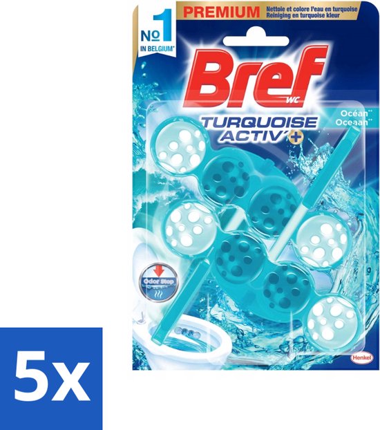 Bref WC - Turquoise Activ+ - Toiletblok - Oceaan - 2 Blokken ...