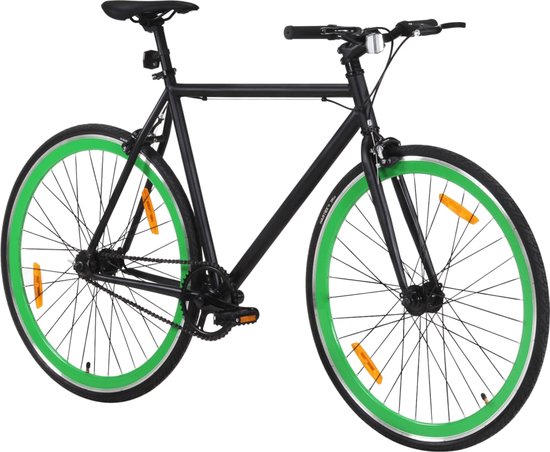 vidaXL Fiets - Vaste versnelling - 700c - Zwart/Groen | bol