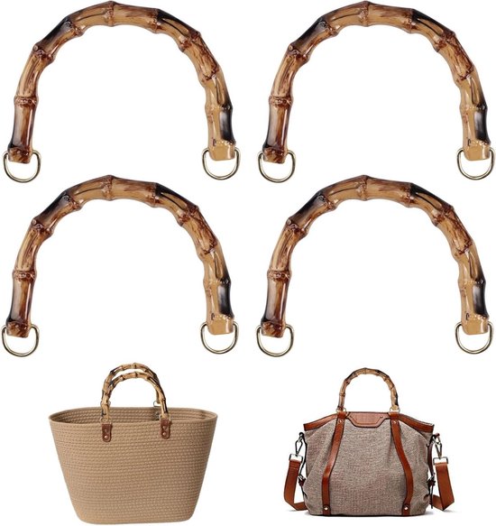 Handbag Handles for Hook Bags | Replacement Bamboo Handles | U-Shaped ...