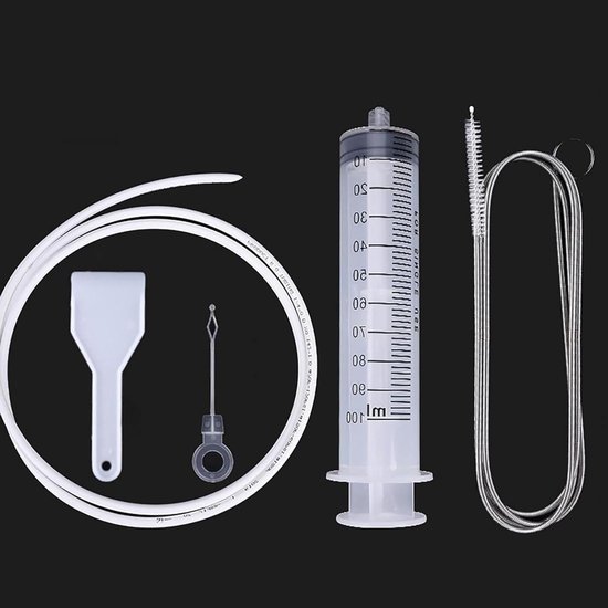 Spuiten met 1 m plastic slang voor experimenten diervoeding industrieel ...