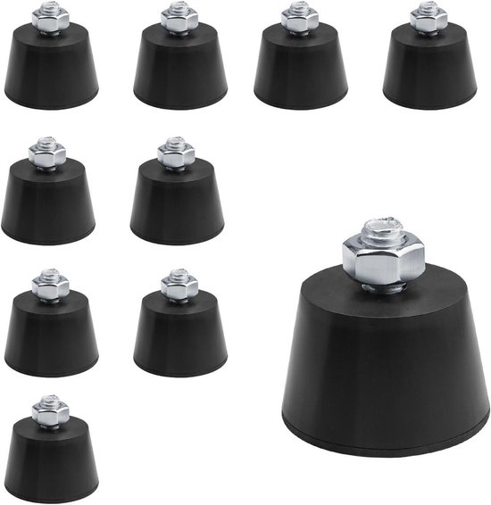 Rubberen voetjes schroefbaar 10 stuks stelpoten roestvrij stalen ...