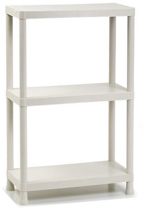 Plasticforte opbergrek - gerecycled kunststof - wit - 30 x 60 x 95 cm ...
