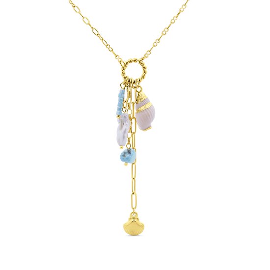 CO88 Collection - 8CN-26464 - schakelketting vrouwen met parels ...