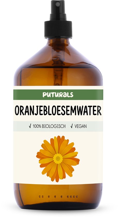 Puturals Oranjebloesemwater 100% Biologisch - 1000ml - Puur en Vegan ...