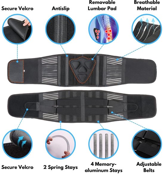Rugbrace voor lage rugpijn mannen/vrouwen - Ondersteuning en comfort ...