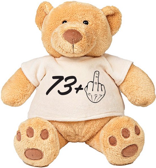 Pluche Beer 74 Jaar- feest - knuffel - cadeau - beertje - verjaardag | bol