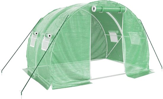 vidaXL Tuinkas met stalen frame 6m² groen Broeikas - Greenhouse ...