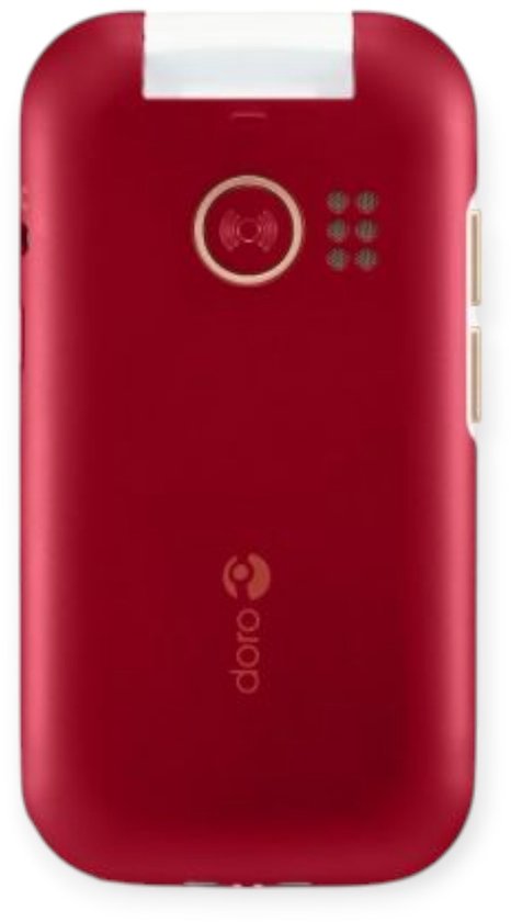 Doro 7080 Eenvoudig Klaptelefoon met WhatsApp en Facebook - Rood | bol