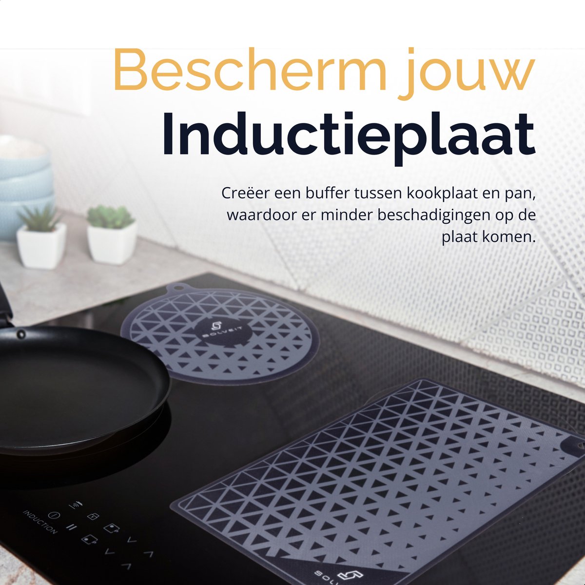 SolveIt Inductie Beschermer 6 stuks - Onderzetters Voor Pannen ...