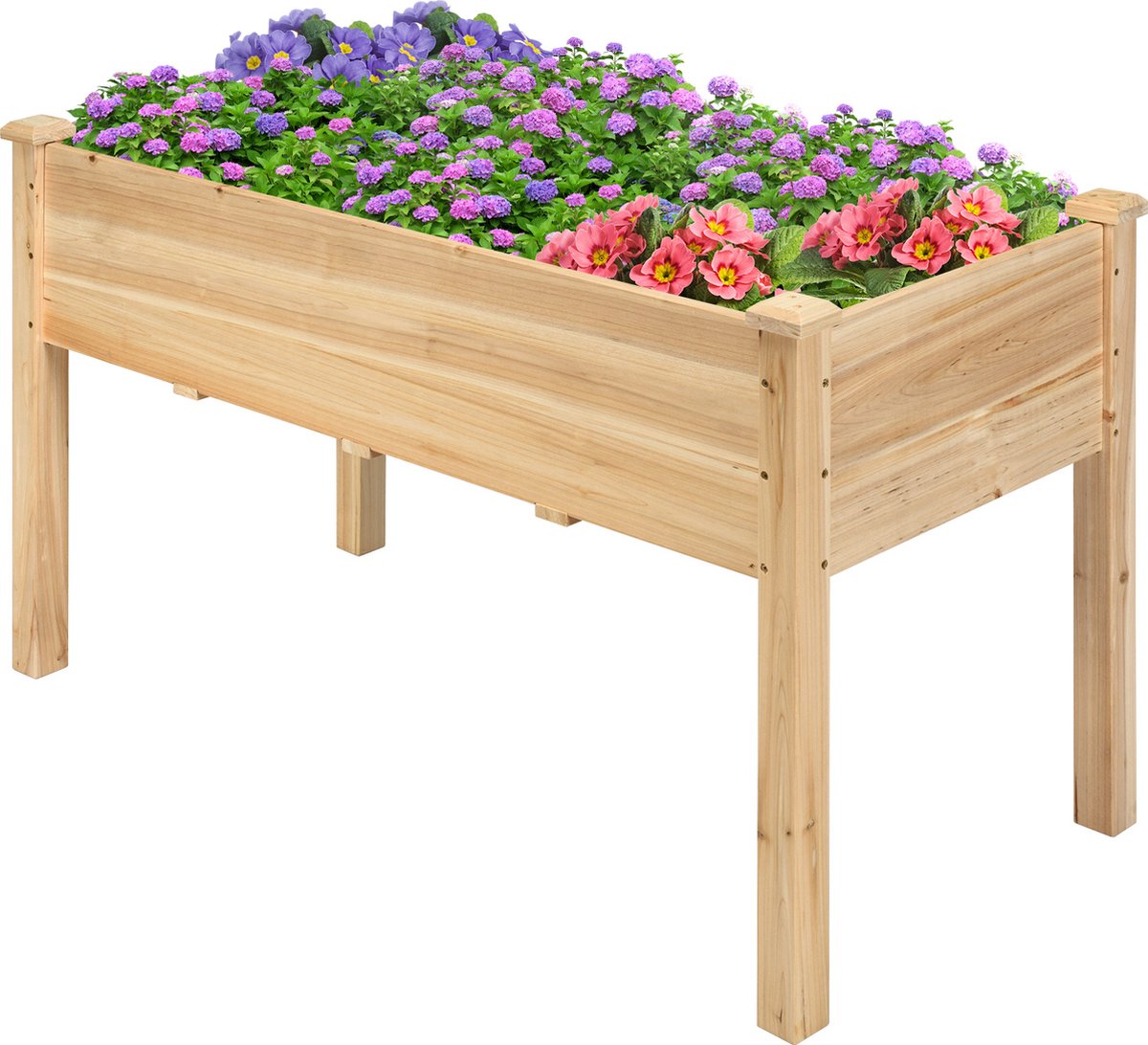 Coast Tuinbak Houten Tuinbed Verhoogd Bed 125 x 59 x 76 cm Natuur | bol.com