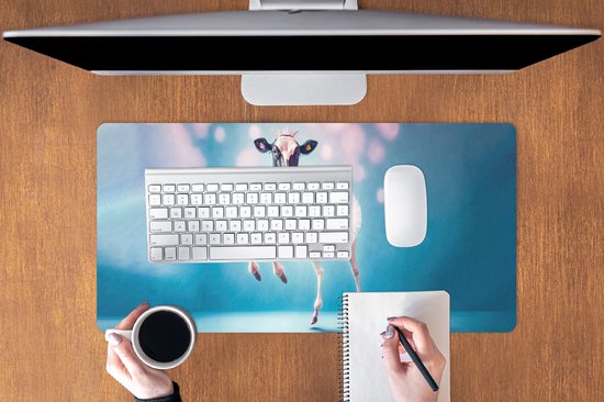 Muismat XXL - Bureau onderlegger - Bureau mat - Koe - Kroon - Ballet ...