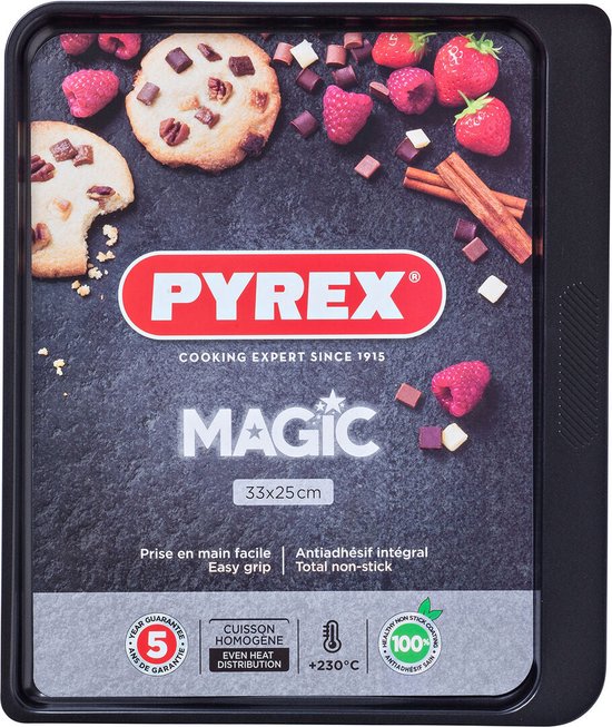 Oven Mould Pyrex Magic Zwart Plat Metaal 33 x 25 cm (6 Stuks) | bol
