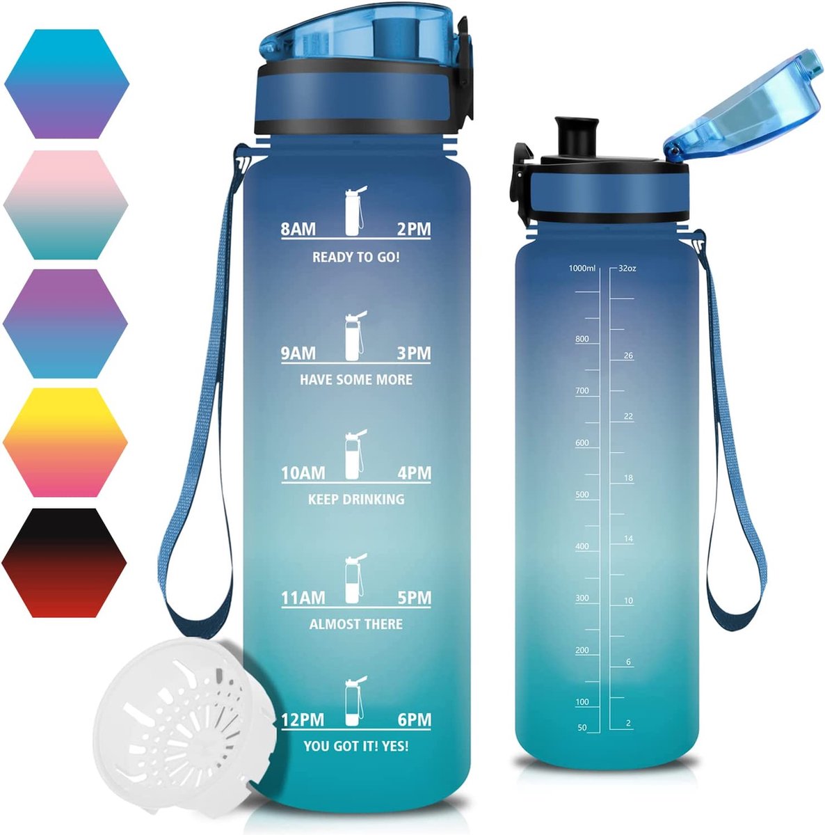 Drinkfles, sport, waterfles voor kinderen, 350/500/0,8 l, 1/1,5 liter ...