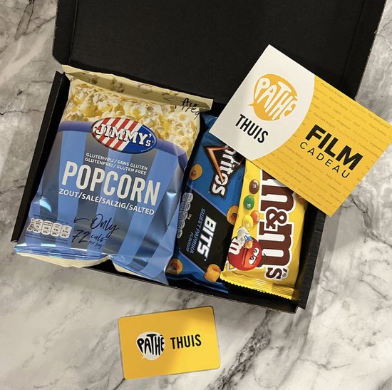 Pathe Thuis Filmpakket - Filmvoucher - Popcorn - Doritos Bits - M&M ...