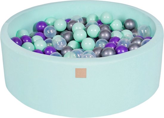 Ballenbak KATOEN Mint - 90x30 incl. 200 ballen - Mint, Transparant ...