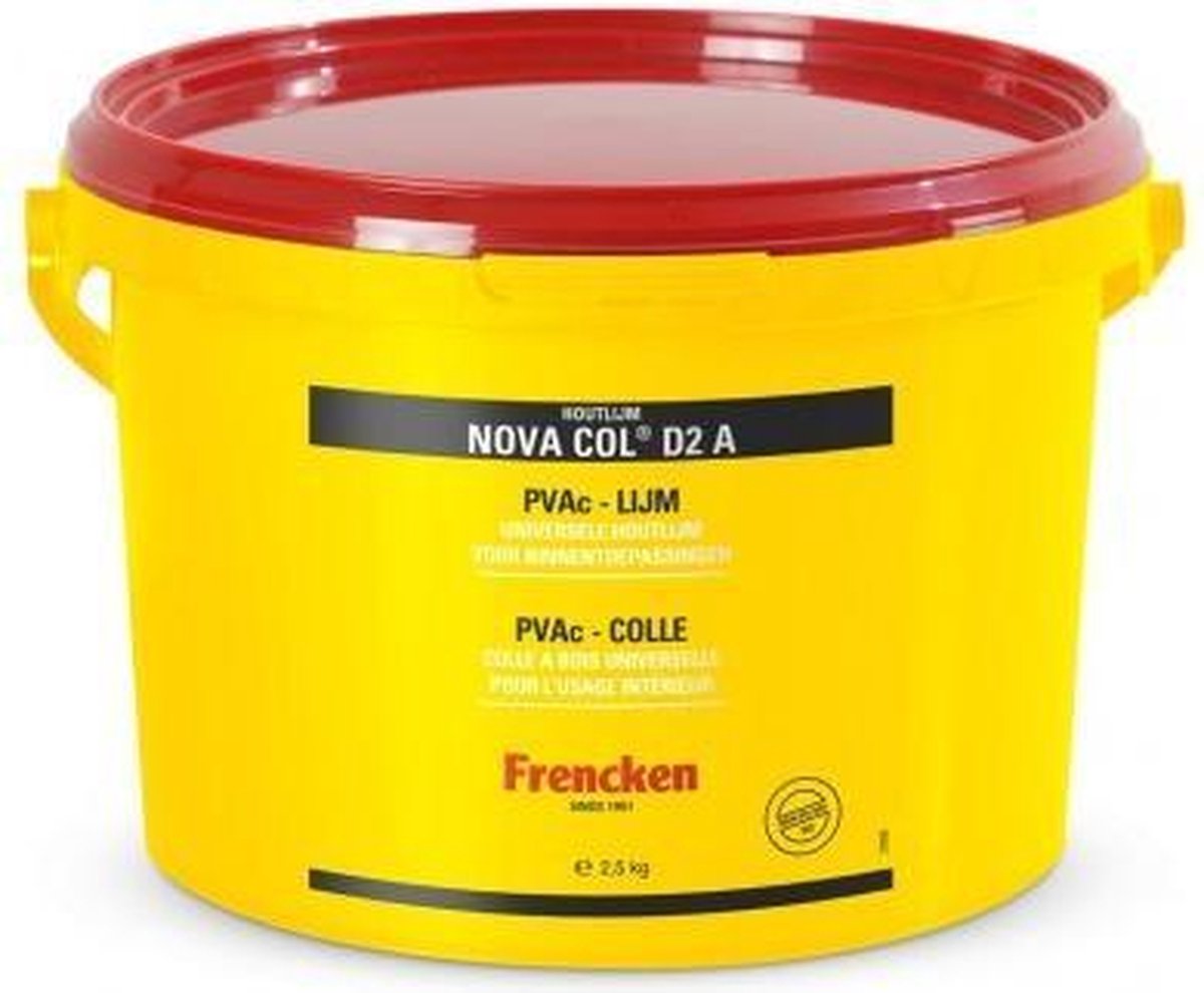 Frencken Houtlijm NovaCol - D2 A - Wit - 2,5kg | bol.com