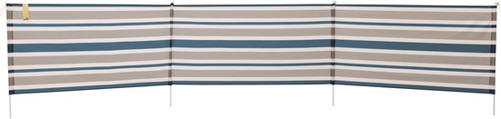 Easy - Camp - Strandwindscherm - Shore - blauw - en - zandkleurig | bol