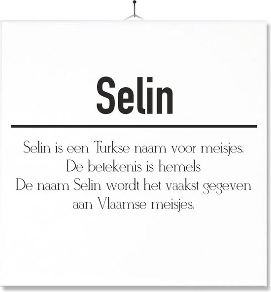 Tegel Met Opdruk | Betekenis | Kado | Cadeau | Met Naam - selin | bol