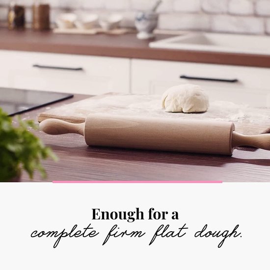 Deegroller hout – houten deegroller - rolhout | bol