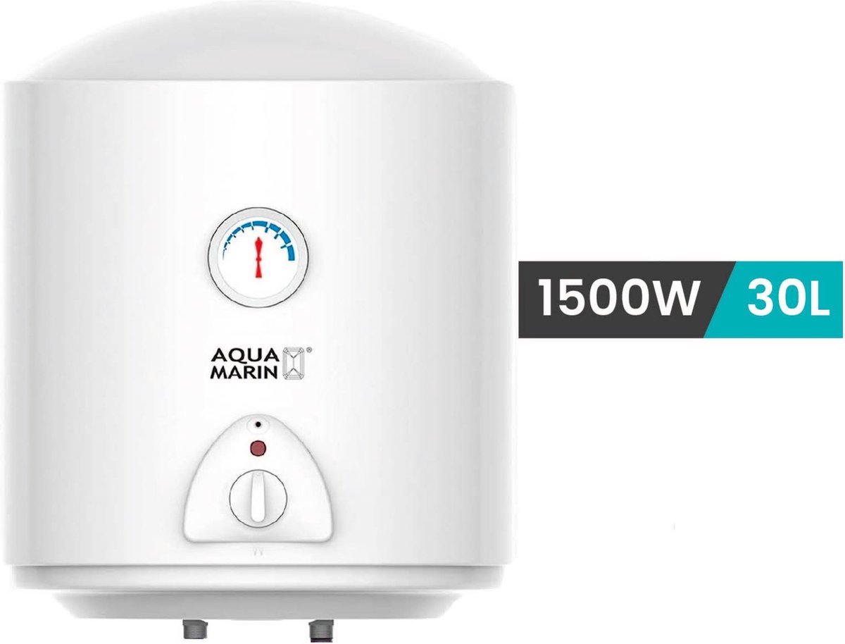 Aquamarin - Elektrische Warmwater Boiler - Thermometer - 1500W - 30L - Waterboiler | bol.com