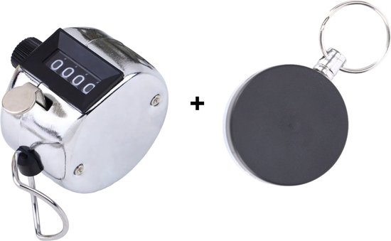 PD® - Teller + Trekkoord Clip - Handteller - Klikteller ...
