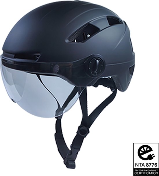 Lightyourbike ® ROADSTER - Speed Pedelec Helm met vizier & verlichting ...