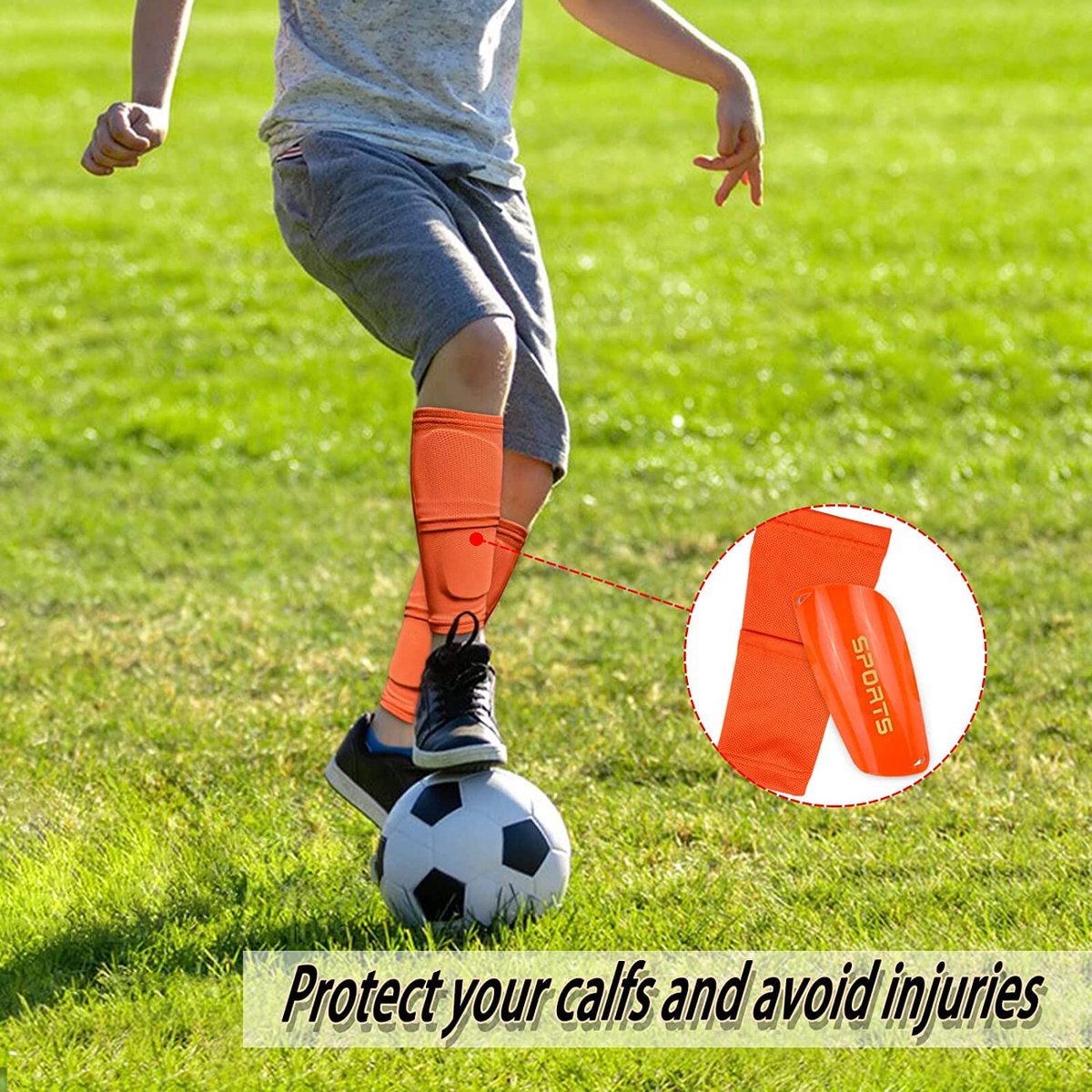 Protèges-tibias / football, protège-tibias avec protection de la ...