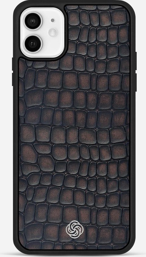 iPhone 12 Hoesje - Handgemaakt Echt Lederen Back Case - Leren ...
