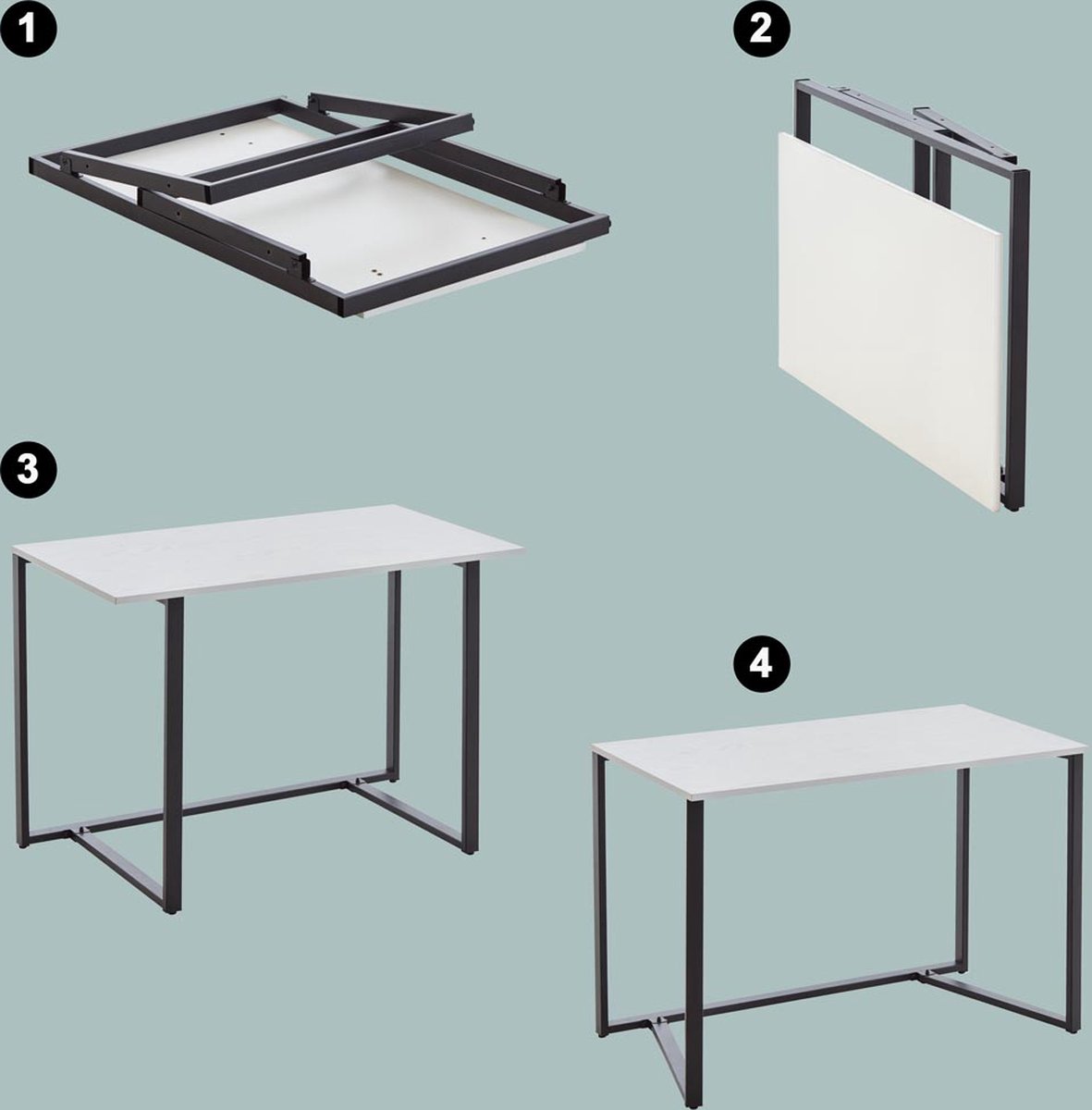 Herold bureau inklapbaar wit. | bol.com