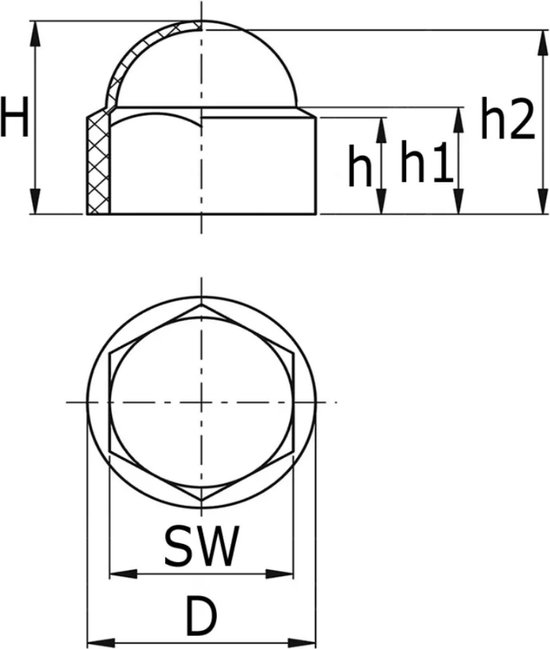 Afdekdopje M10 moer | bol.com