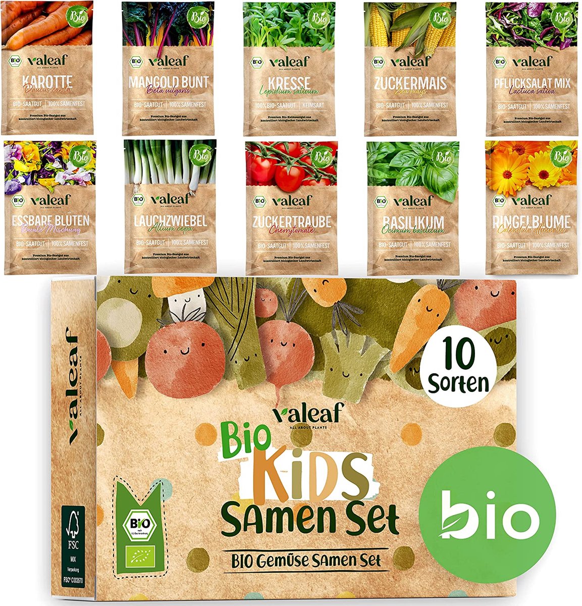 Biologische kweekset voor kinderen, kweekweekset met 10 soorten ...