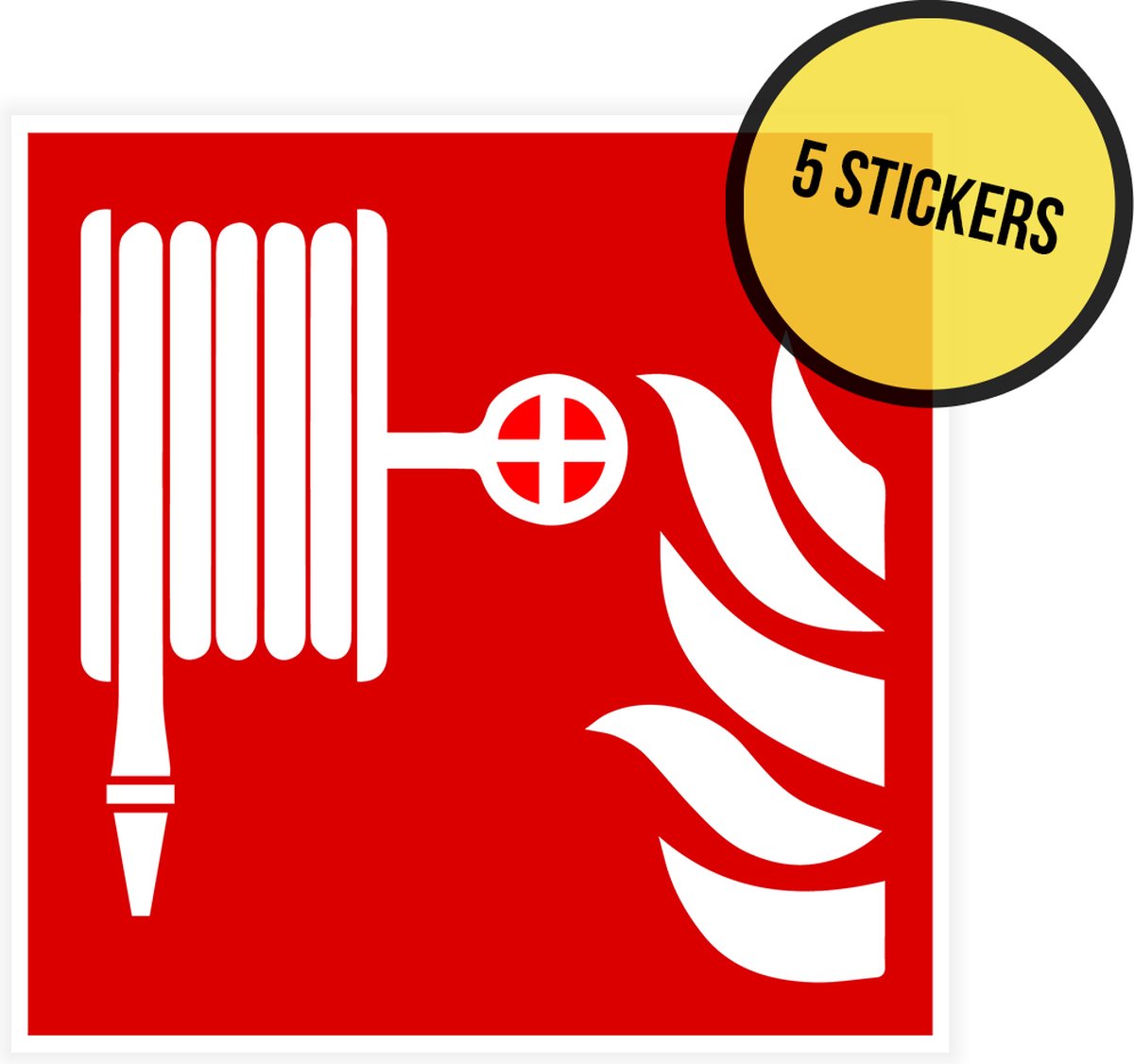 Stickers | Pictogram | 20 x 20 cm | Brandslang | Brandbeveiliging ...