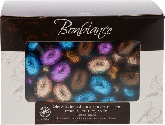 Bonbiance - Paaseitjes - Chocolade - Pasen - Paasei - Melk - Puur - Wit ...