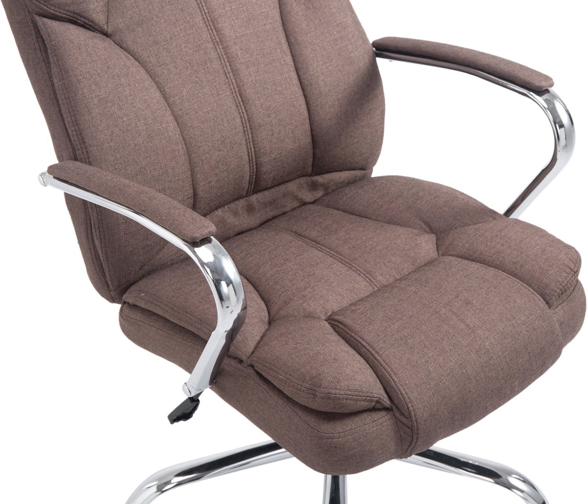 Ergonomische Bureaustoel Nerina - In hoogte verstelbaar - Bruin - Op wieltjes - Voor... | bol.com