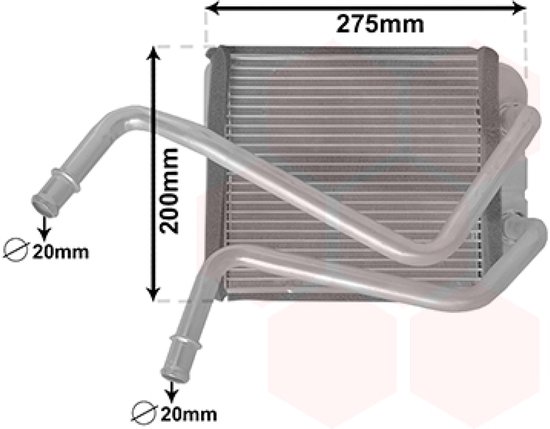 Van Wezel - KACHEL RADIATEUR VOOR VW TRANSPORTER T5 2003-2009 7H1819031 ...