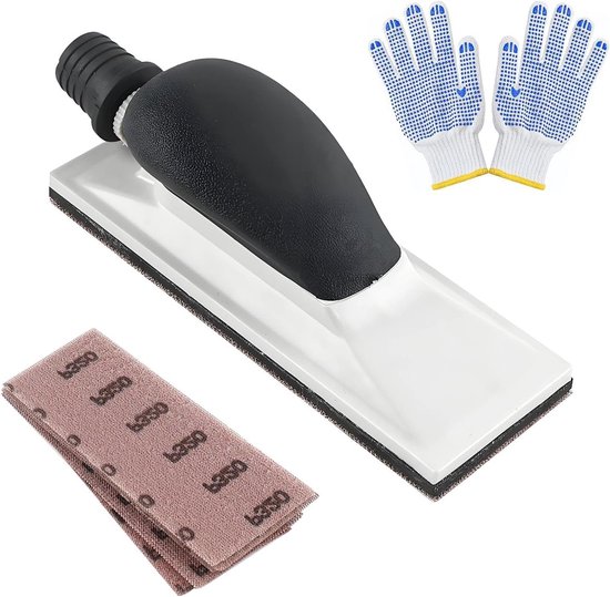 Inovra - Handschuurmachine met afzuiging en handschoenen 200 x 70 mm ...
